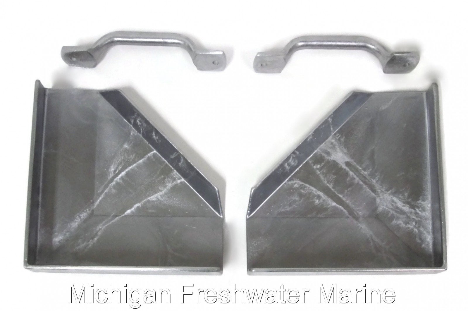 NEW! Made in the USA Cast Aluminum Boat Transom Corner Bracket Caps ...