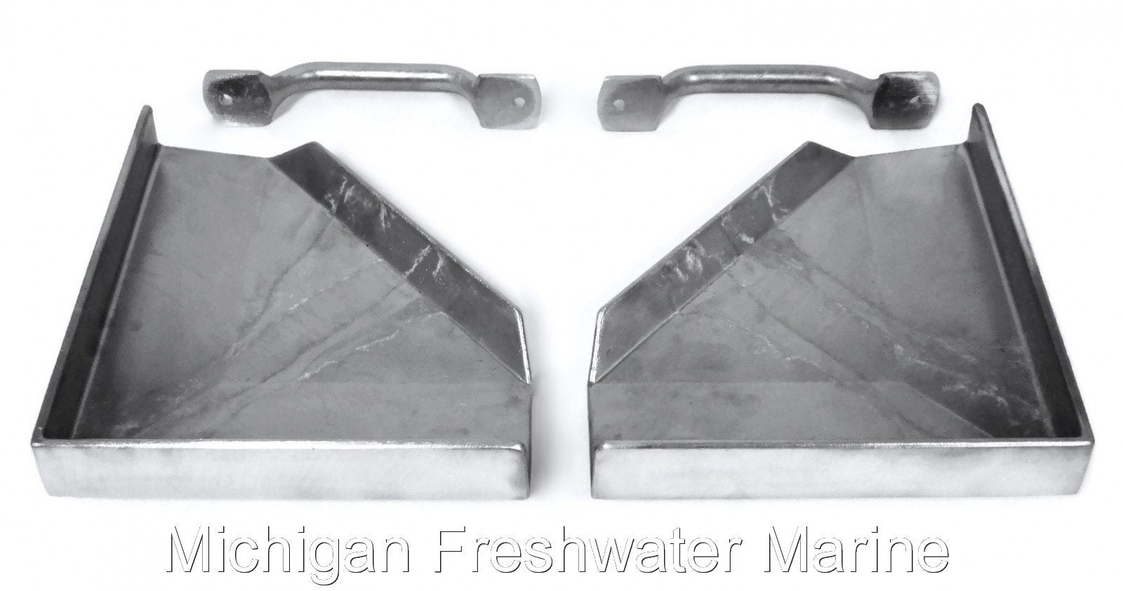 NEW! Made in the USA Cast Aluminum Boat Transom Corner Bracket Caps ...