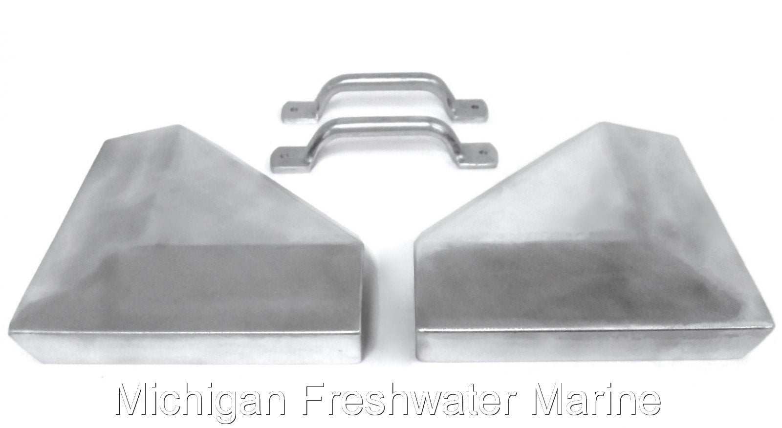 NEW! Made in the USA Cast Aluminum Boat Transom Corner Bracket Caps ...