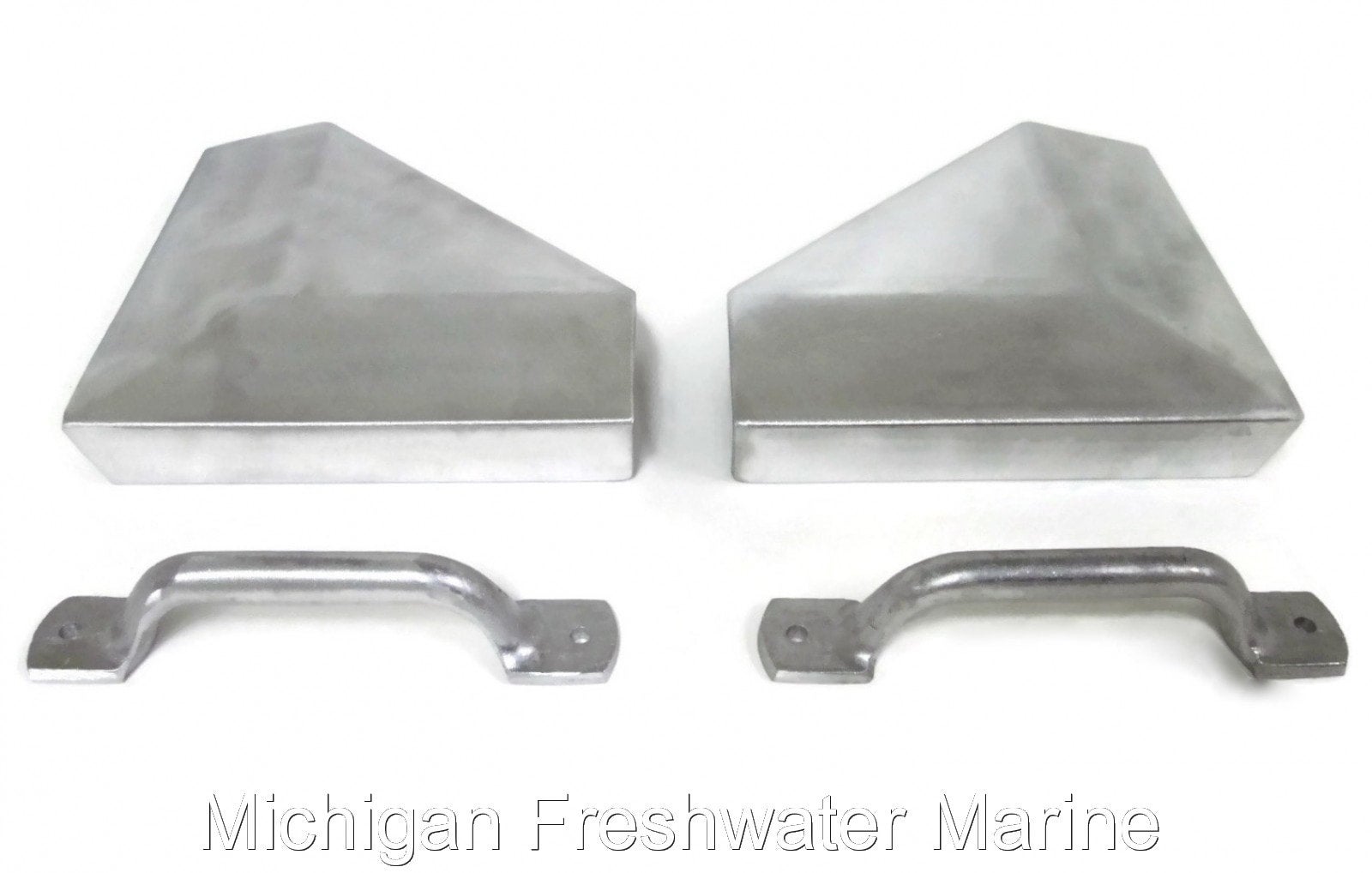 NEW! Made in the USA Cast Aluminum Boat Transom Corner Bracket Caps ...