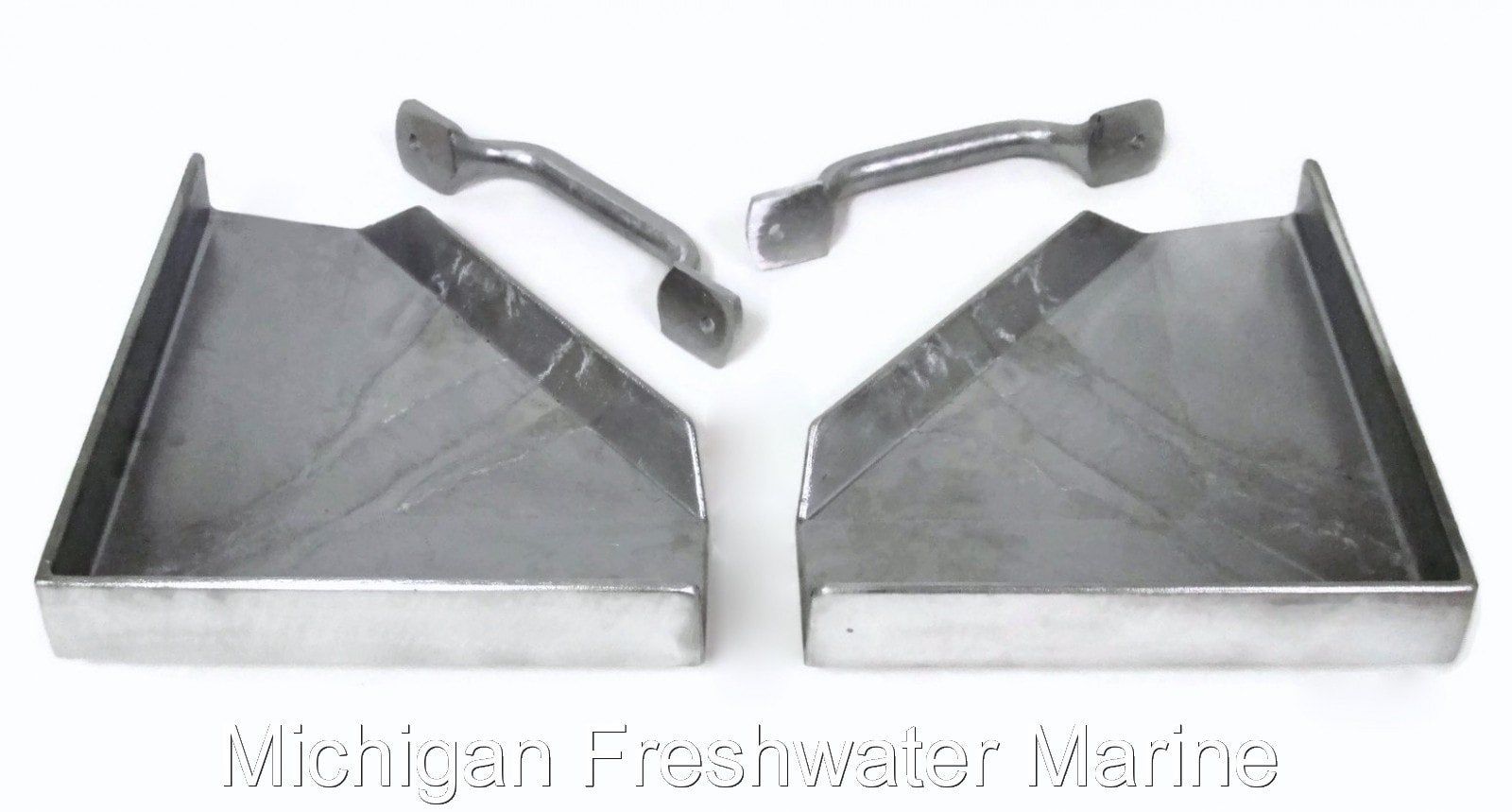 NEW! Made in the USA Cast Aluminum Boat Transom Corner Bracket Caps ...