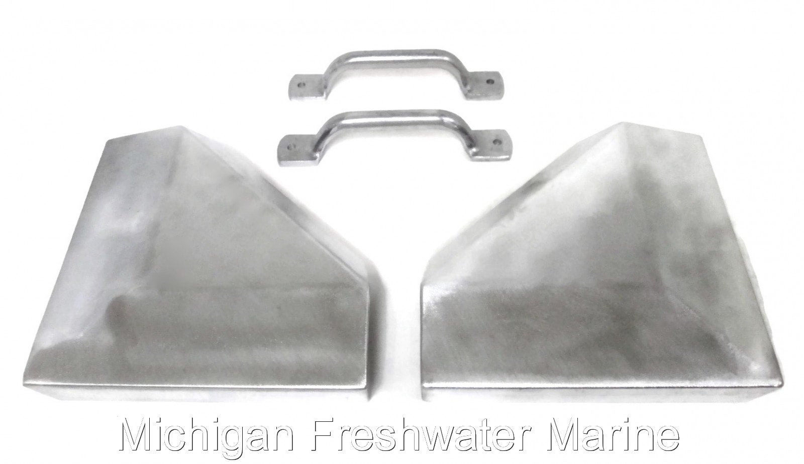 NEW! Made in the USA Cast Aluminum Boat Transom Corner Bracket Caps ...