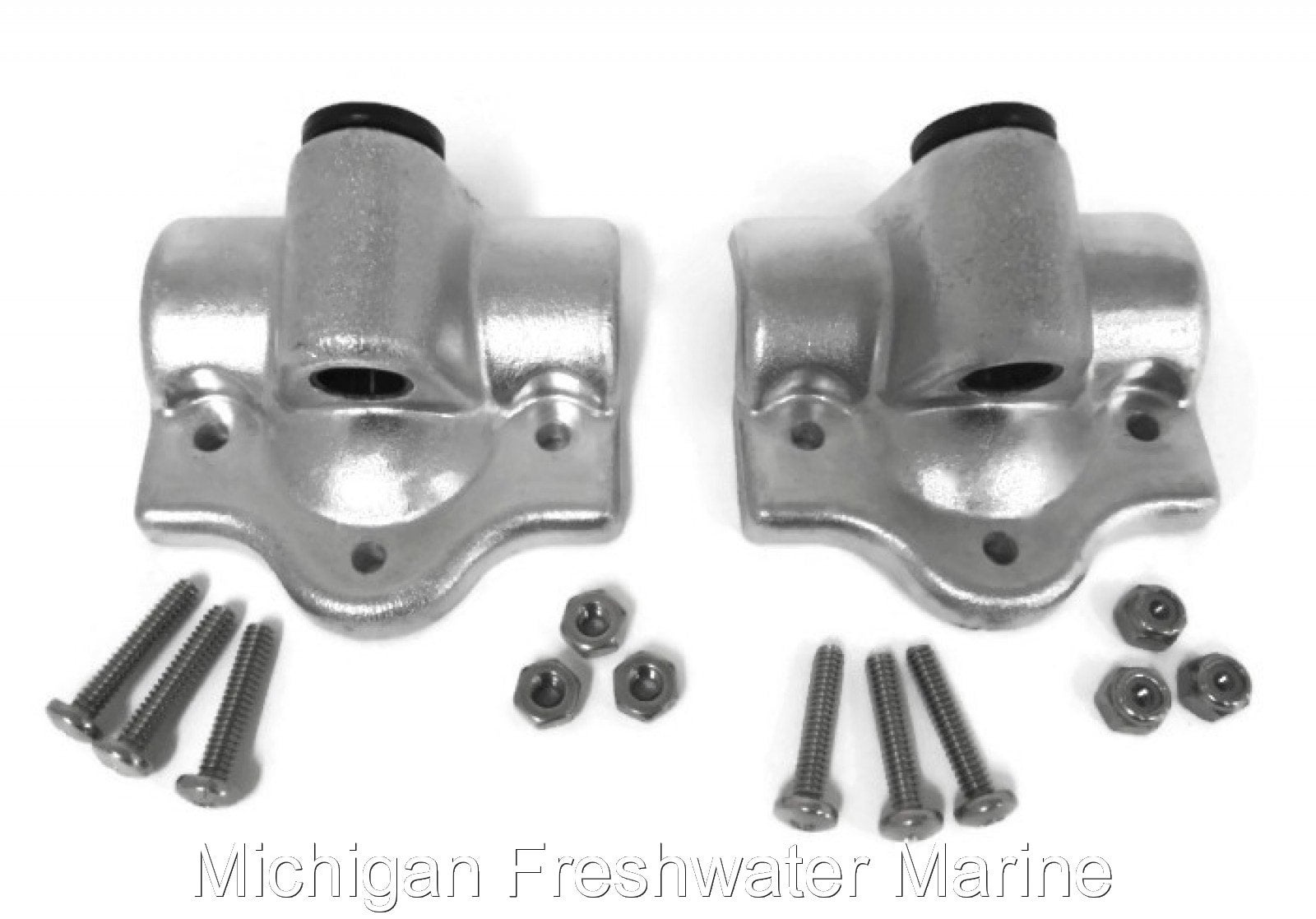 NEW! MADE IN THE USA Cast Aluminum Round Gunnel Top Rail Boat Oar Lock ...