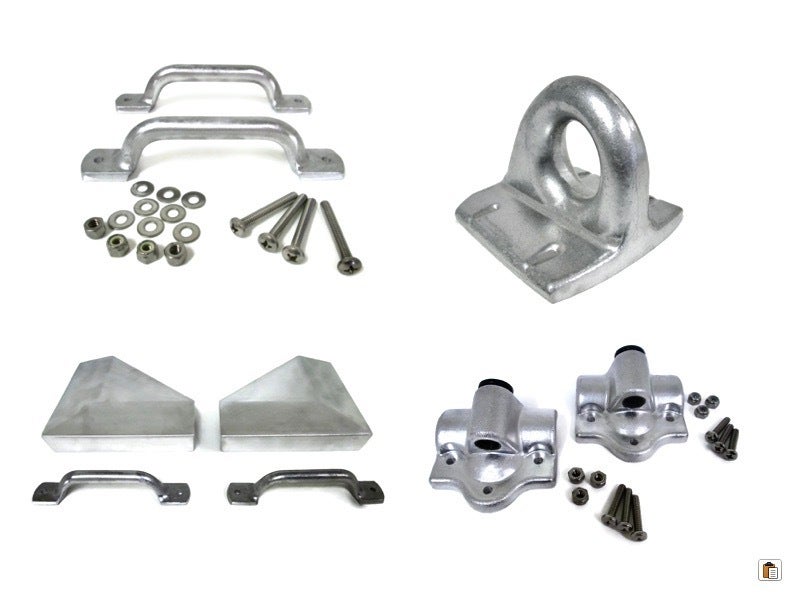 NEW! Boat Transom Corner Bracket End Cap Cover PLUS Boat Handle ...