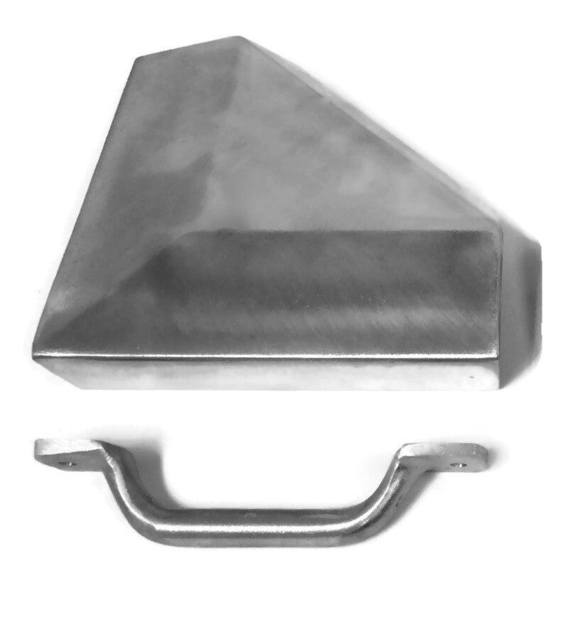 NEW! Boat Transom Corner Bracket End Cap Cover PLUS Boat Handle ...