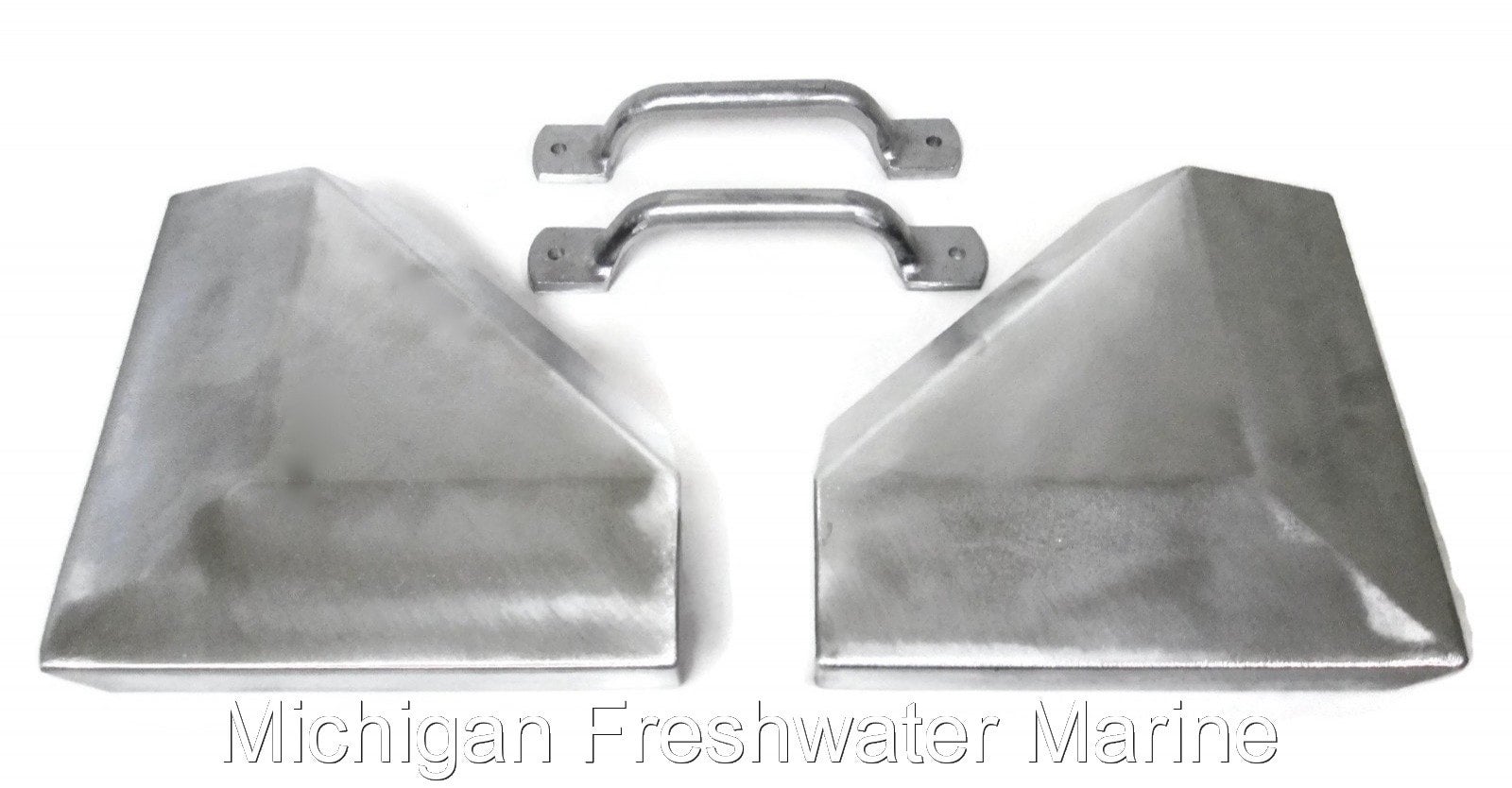 NEW! Made in the USA Cast Aluminum Boat Transom Corner Bracket Caps ...