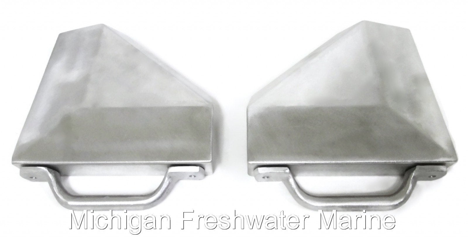 NEW! Made in the USA Cast Aluminum Boat Transom Corner Bracket Caps ...