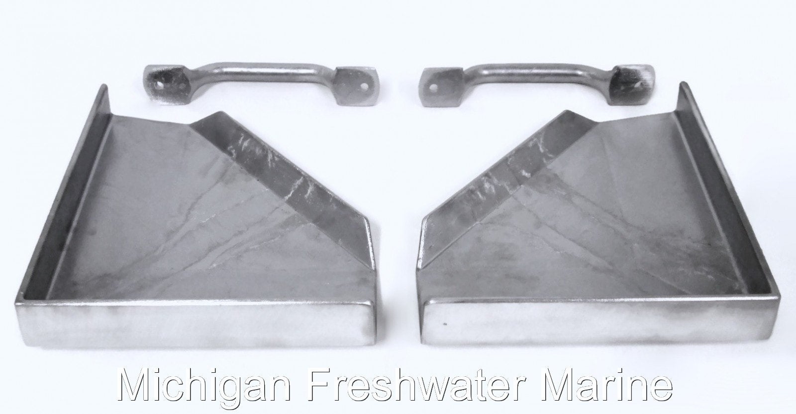 NEW! Made in the USA Cast Aluminum Boat Transom Corner Bracket Caps ...